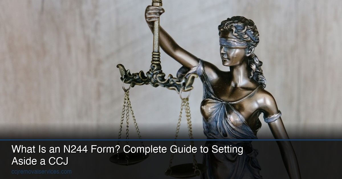 What Is an N244 Form? Guide to Setting Aside a CCJ